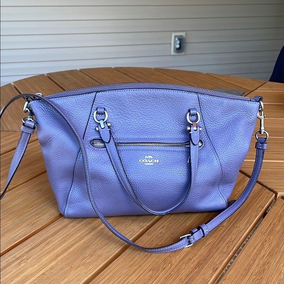 Coach | Bags | Coach J25479997 Prairie Satchel Purple Leather With ...